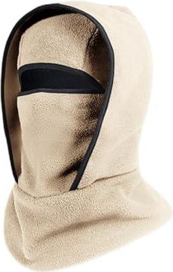 Generic Cagoule dhiver r&eacute;glable, coupe-vent thermique, masque facial pour cyclisme, camping, sports de plein air, cache-cou multifonction, kaki, Taille unique
