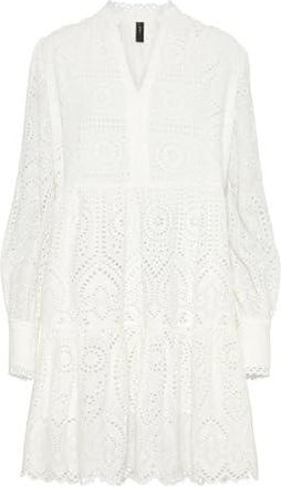 Vero Moda Femme Yasholi Ls S. Noos Robe, Star White, XL EU