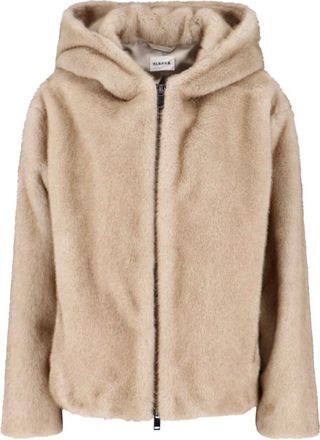 P.A.R.O.S.H. P.a.r.o.s.h., Femme, Vestes, Beige, Taille: 38 FR Giubbino in ecopelliccia