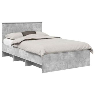 vidaXL Struttura Del Letto Grigio Cemento 135 X 190 Cm Vidaxl