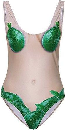 Generic Maillot De Bain Femme Drole,Maillot de Bain 1 pièce pour Femme Chic Maillots de Bain de Sport 3D Imprimer Maillot de Bain Gainant Ventre Plat Swimsuit