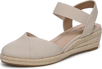 Life Stride Kimmie Damen Espadrilles mit Keilabsatz, Mandelmilch-Canvas, 40 EU