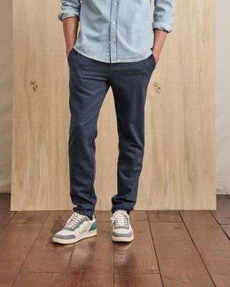 Faguo Pantalon taille &eacute;lastique marine gris&eacute;