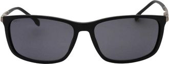 HUGO BOSS Sonnenbrille f&uuml;r Herren, Matt (Grau/Schwarz)
