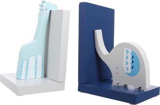 Cabilock 1 Paar Tierische Buchstütze Aus Holz Desktop Kind Stand Dekorativ Kleine Buchstützen Cartoon-Tier-buchstopper Endet Schreibtisch Schrullig Bären Steht