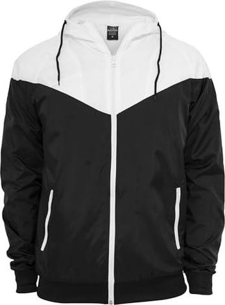 Urban Classics Veste Coupe-Vent à Capuche, Veste de Running Extérieur Légère, Tenue Course à Pieds, Poignets et Taille Élastiqués