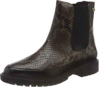 Fred De La Bretoniere Damen FRS0717 Chelsea Ankle Boot 3 cm Croco Printed Leather, Brown, 41 EU