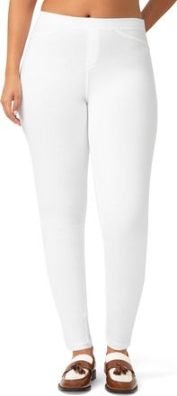 No Nonsense Damen Stretch-Denim Taschen Leggings, Weiß, Mittel