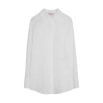 Valentino Garavani Besticktes Baumwollpopeline-Hemd - - Blouses & Shirts - Damen - Wei&szlig; - XS