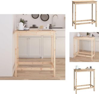 vidaXL Bartisch 100x50x110 cm Massivholz Kiefer - Esstisch - Holzt Tisch - Bartisch - Kiefernholz - Wohnzimmer M&ouml;bel
