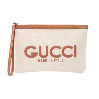 Gucci Pre-owned Vintage Canvas Clutch - Femme - Pre-owned - Beige - Taille: ONE Size