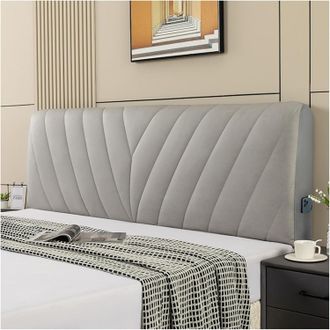 Generic Kopfteilstützkissen aus Stoff for Doppel- und Kingsize-Betten, schützt und verschönert die Einrichtung(Dark Gray,200x60cm)