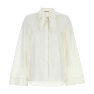 Tory Burch Femme, Blouses et Chemises, Blanc, Taille: 36 FR Chemise en popeline de coton
