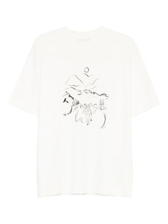 Drôle de Monsieur t-shirt à imprimé paysage - Tons neutres