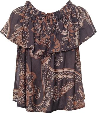 Souvenir Femme, Blouses et Chemises, Multicolore, Taille: 40 FR Haut sans Manches &agrave; Encolure Bateau