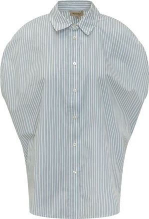 Woolrich Femme, Blouses et Chemises, Bleu, Taille: 38 FR Chemise en coton ray&eacute;