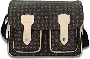 Pollini BORSA DONNA POLLINI BANDOLIERA TAPIRO NERO/GHIACCIO TE8401 117