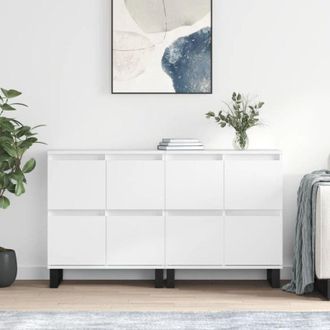 vidaXL Sideboards 2 Stk. Wei&szlig; Holzwerkstoff - Vidaxl