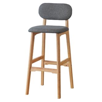 Generic 29 Zoll hohe Barhocker mit Leinenbezug und Holzbeinen f&uuml;r K&uuml;cheninsel, Esszimmer, Restaurant und B&uuml;ro - Khaki