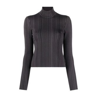 Marc Jacobs Femme, Pulls, Noir, Taille: 42 FR Pull Tricot Col Montant
