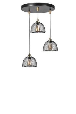 Opviq Elegant Black Chandelier, Metal Body, Adjustable Height 70 cm, Antique Coated Finish, E27 Socket Max 40W, Perfect for Modern Home D&eacute;cor