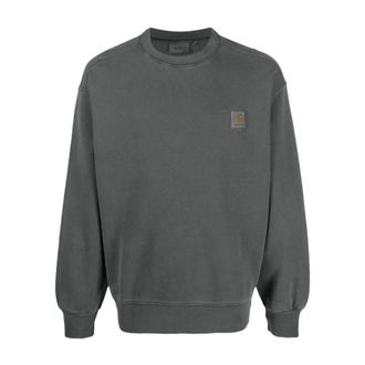 Carhartt Work in Progress Homme, Sweatshirts et sweats &agrave; capuche, Gris, Taille: S Nelson Sweat Cotton