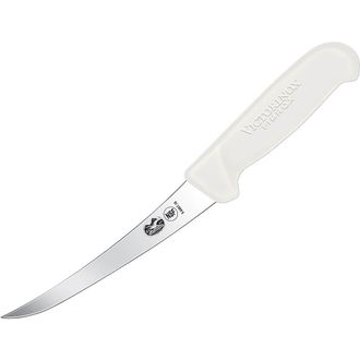 Victorinox by Swiss Army coltello disossatore Fibrox con lama stretta e ricurva in acciaio inox, antiscivolo, bianco