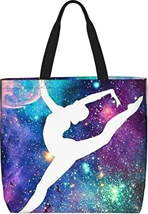 Generic Sac De Courses Danseuse Mignonne Sac &Agrave; Bandouli&egrave;re En Toile R&eacute;utilisable De Grande Capacit&eacute; Sacs En Toile &Eacute;paule, Pour Filles, Shopping, Femmes, Burea