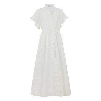 Alberta Ferretti Femme, Robes, Blanc, Taille: 36 FR Vestes
