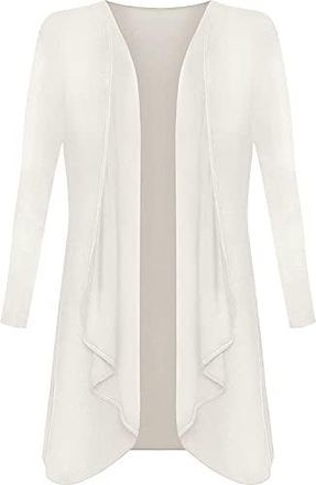 WearAll Cardigan à Manches Longues Ouvert et Flottant - Cardigans - Femmes - Crème - 50-52