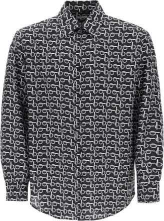 Burberry Homme, Chemises, Multicolore, Taille: L Monogram Print Long Sleeve Shirt