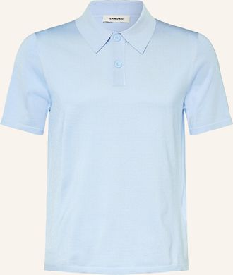 Sandro Sandro Strick-Poloshirt blau