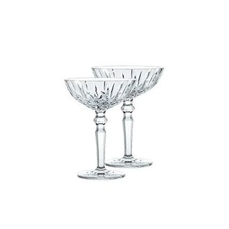 Nachtmann 2-teiliges Coupé Cocktailgläser Set, 180 ml, Noblesse, 100831, Cocktailschalen aus Kristallglas, Martini Gläser spülmaschinenfest