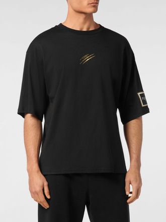 Plein Sport T-shirt en jersey avec logo lamin&eacute; imprim&eacute; au dos