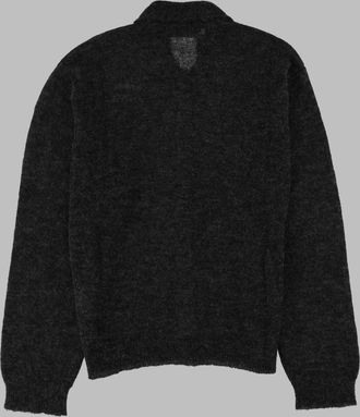 Our Legacy Fuzzy Alpaca Blend Polo Shirt - Gray