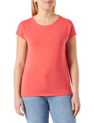 Vero Moda Vero Moda Damen VMAVA PLAIN SS TOP GAJRS NOOS Sun Kissed Coral XL