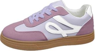 Generic Femme Chaussures Tendance Sneakers Style RéTro DéContractéEs Patchwork Semelle Plate Chaussures De Marche Confortables LéGèRes Et Respirantes Antidéra