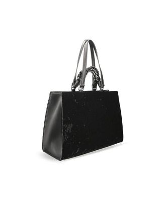 Liu Jo Velvet Tote Bag - Black