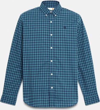Timberland Vichykarohemd aus Stretch-Popeline f&uuml;r Herren in Dunkelblau, Herren, Blau, Gr&ouml;&szlig;e