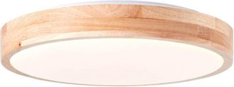 Brilliant lampe, applique murale et plafonnier mince 34cm bois clair / blanc, 1x led int&eacute;gr&eacute;e, 14W led int&eacute;gr&eacute;e, (1300lm, 3000-4000K), couleur de