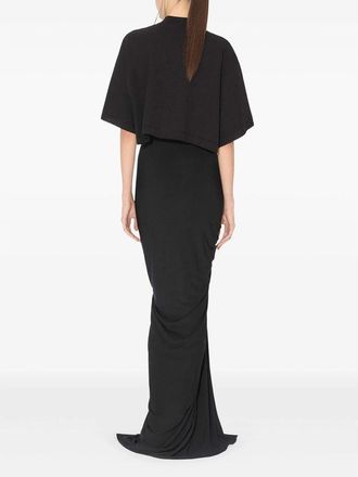 Alaia Sculptural Draped Viscose Skirt - Black