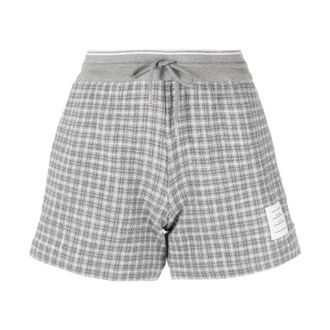 Thom Browne Grau karierte Tweed Track Shorts - - Shorts - Damen - Grau - M