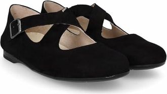 Lince Lince Ballerine Comodo | Semelle en caoutchouc | Semelle int&eacute;rieure gel | I50303 | Fabriqu&eacute;es en Espagne, Cuir velours noir, 41 EU