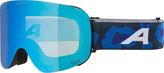 Alpina PENKEN Q-LITE - Verspiegelte, Kontrastverstärkende & Polarisierte OTG Skibrille Mit 100% UV-Schutz Für Erwachsene, black-lila-leo matt, One Size