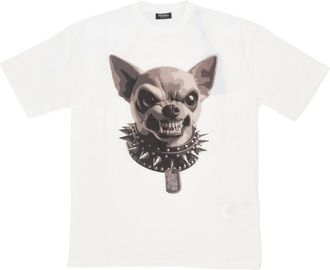 Phobia Archive Homme, Tops, Blanc, Taille: XS Angry Dog Tee