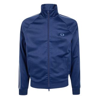 Fred Perry Homme, Sweatshirts et sweats &agrave; capuche, Bleu, Taille: XL Tramline Tape Track Jacket