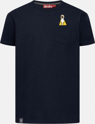 Derbe Derbe T-Shirt Schreim&ouml;we Pocket Herren Blau GOTS Organic