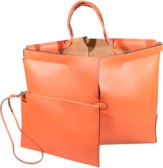 Tod's Femme, Sacs, Orange, Taille: ONE Size Sac cabas en cuir Medium