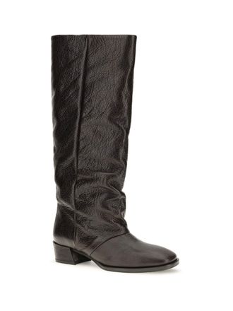 P.A.R.O.S.H. Womens High Leather Boots Marrone