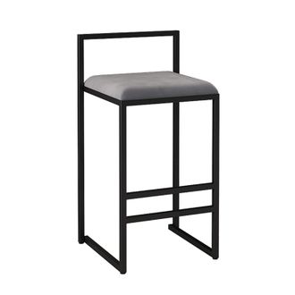Generic Elegante, quadratische Barhocker aus Samt mit schwarzem Metallgestell - K&uuml;chen- und Fr&uuml;hst&uuml;cksthekenst&uuml;hle, Bistro-, Pub- und Caf&eacute;-Sitzgelegenheiten m